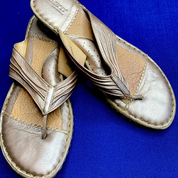 Born | Shoes | Born Metallic Gold Chunky Sandals | Poshmark